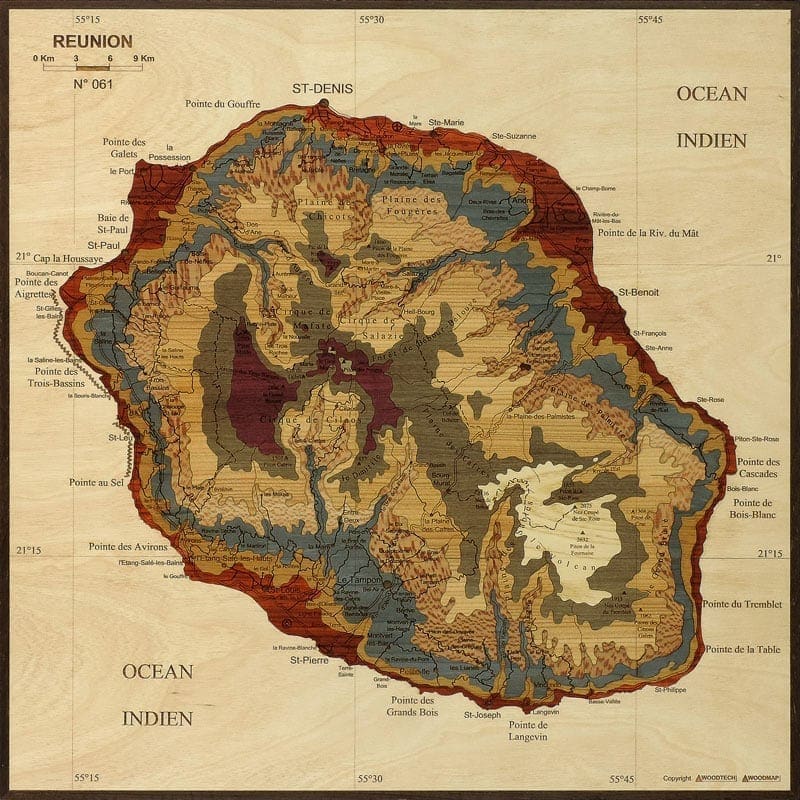 Map of Reunion Island - Le village